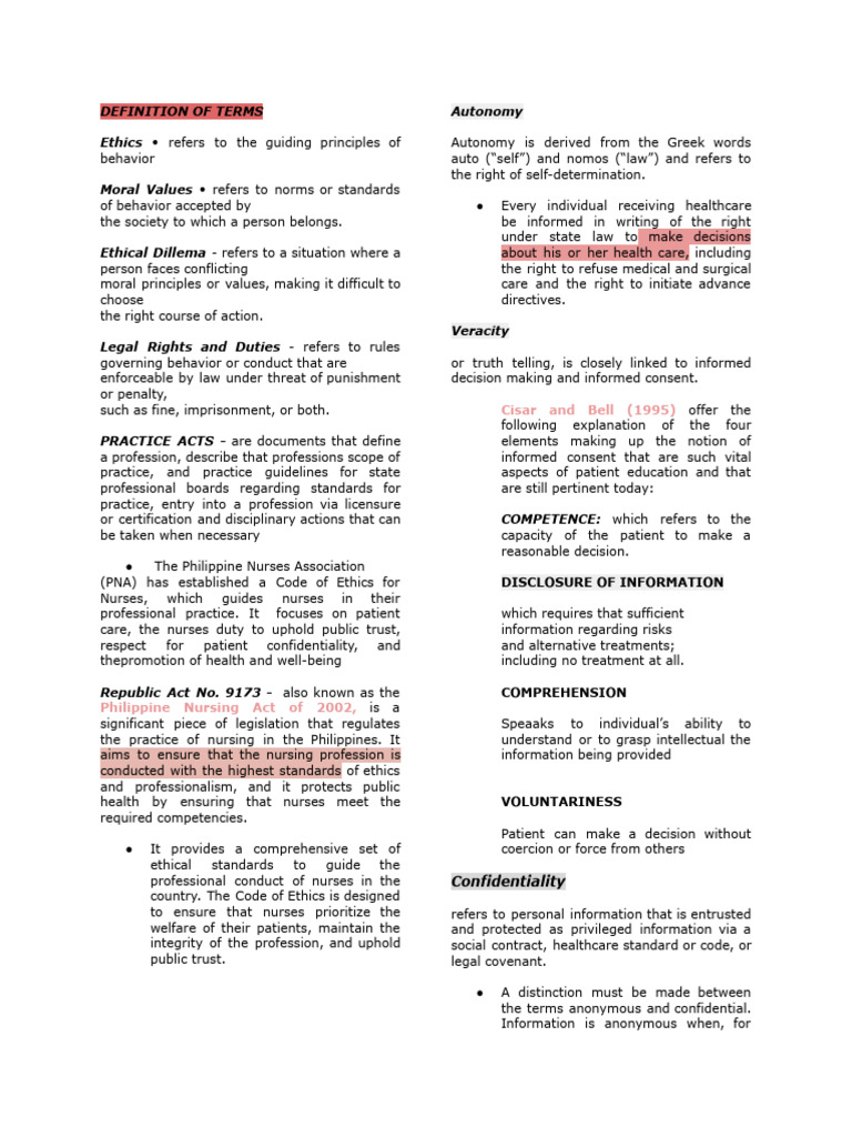 Health Education Last Lesson f2f | PDF | Nursing | Autonomy