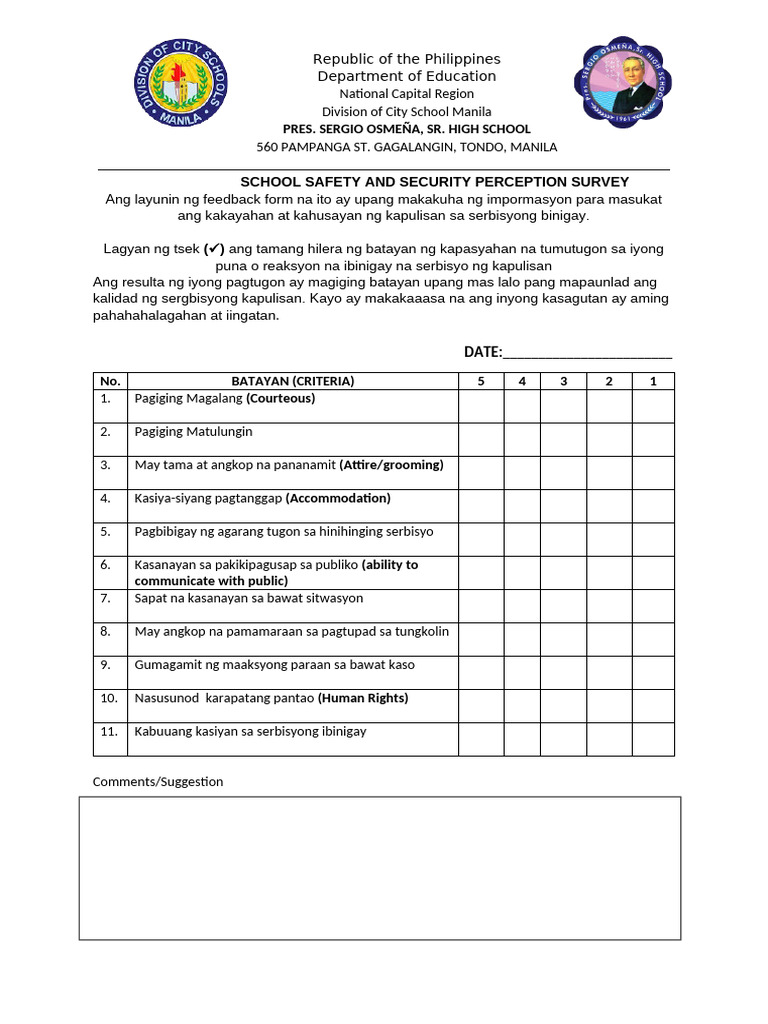 School Safety and Security Perception Survey | PDF