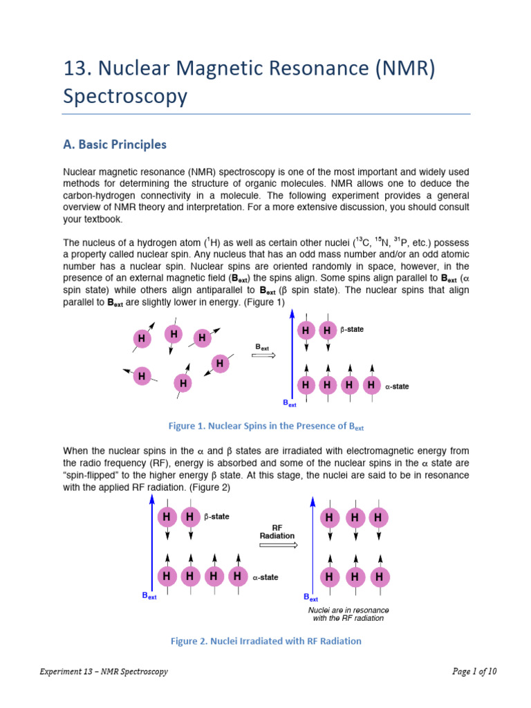 NMR | PDF | Nuclear Magnetic Resonance Spectroscopy | Nuclear Magnetic Resonance