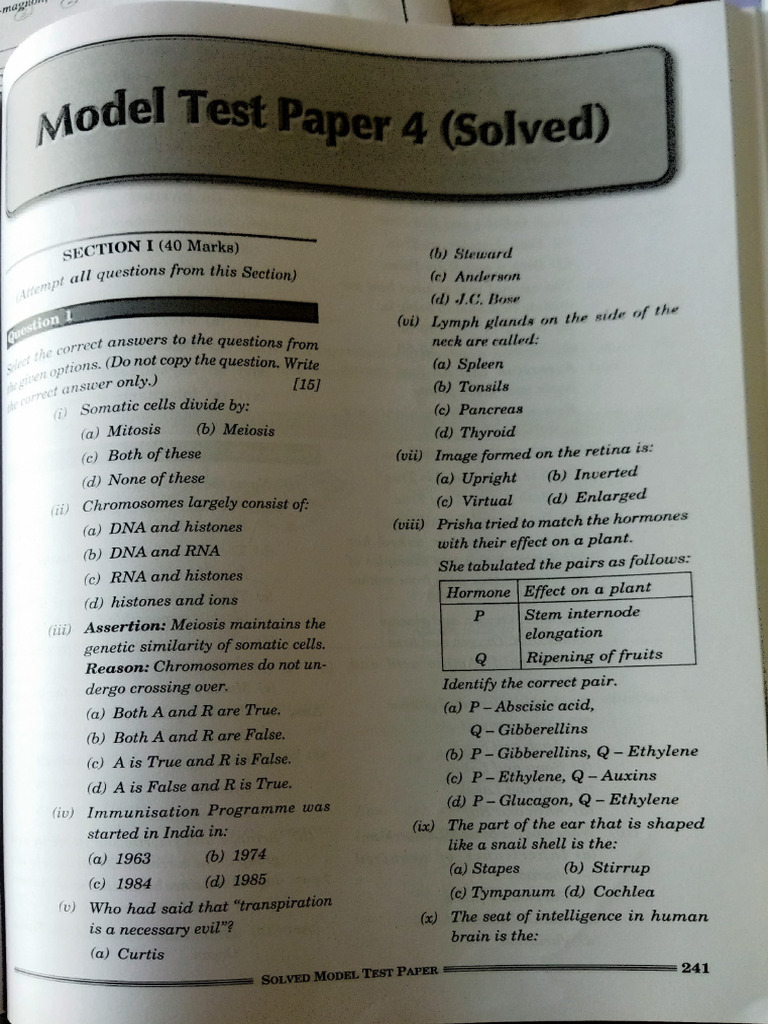 bio paper 4 ans | PDF | Reproductive System | Fertilisation
