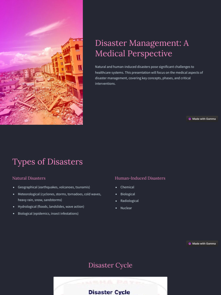 Disaster Management A Medical Perspective | PDF | Emergency Management ...