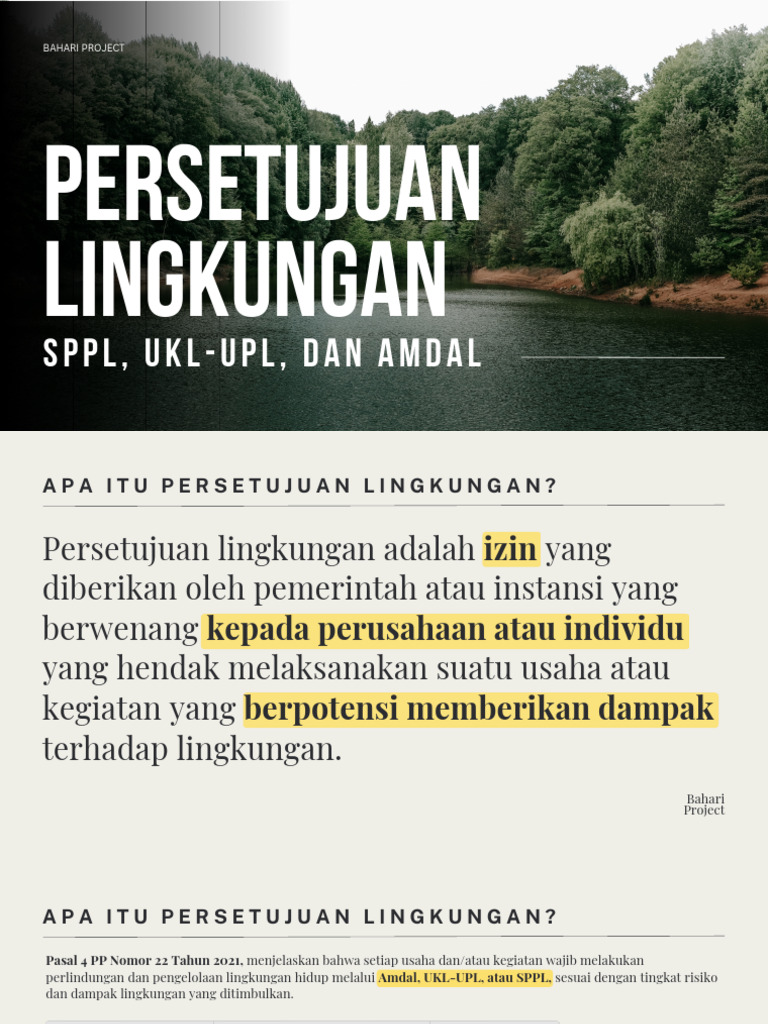 Persetujuan Lingkungan | PDF
