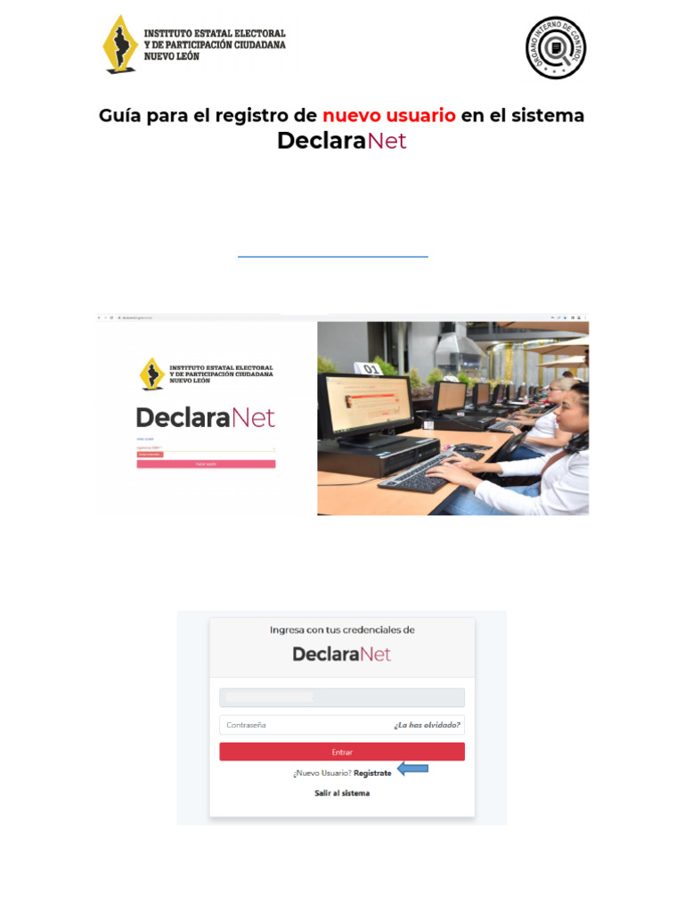Guía para Registro Como Nuevo Usuario en El Sistema Declaranet | PDF