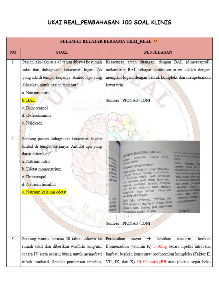 Ukai Real - Klinis 100 Soal | PDF