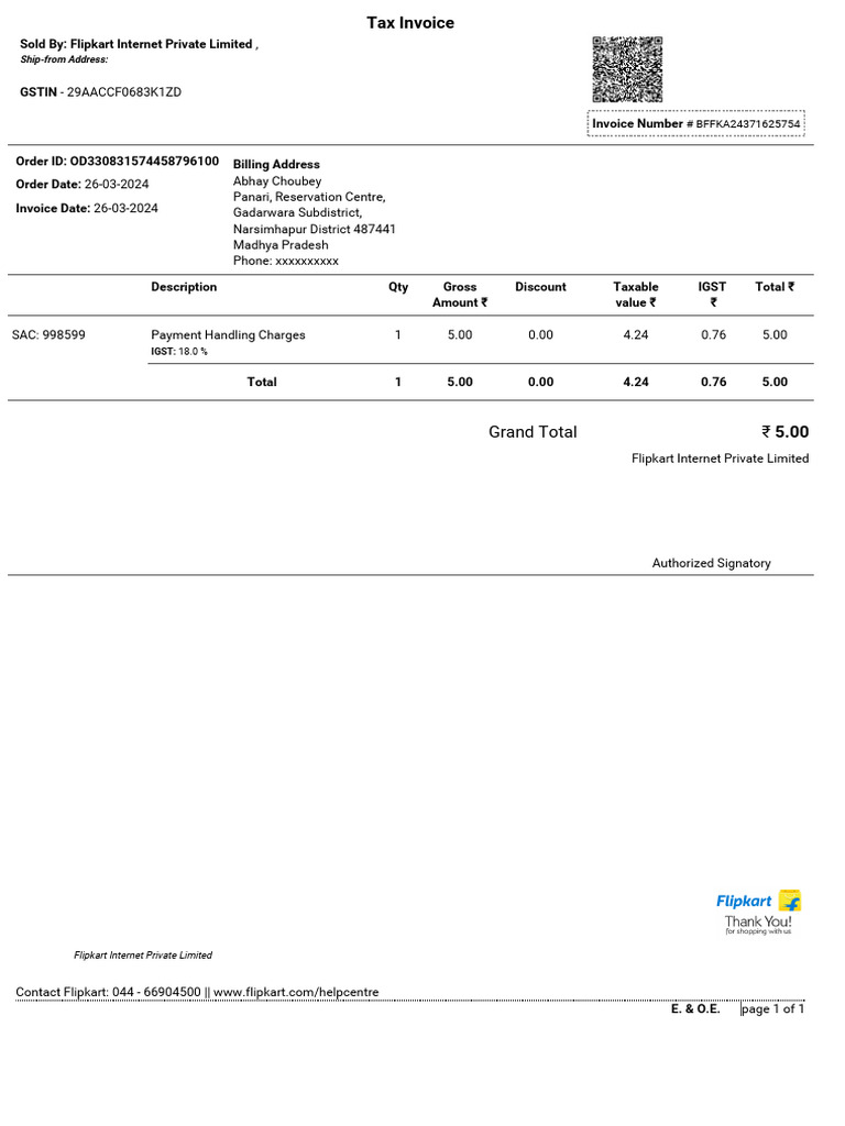 Meesho seller bill | PDF | Invoice | Public Finance