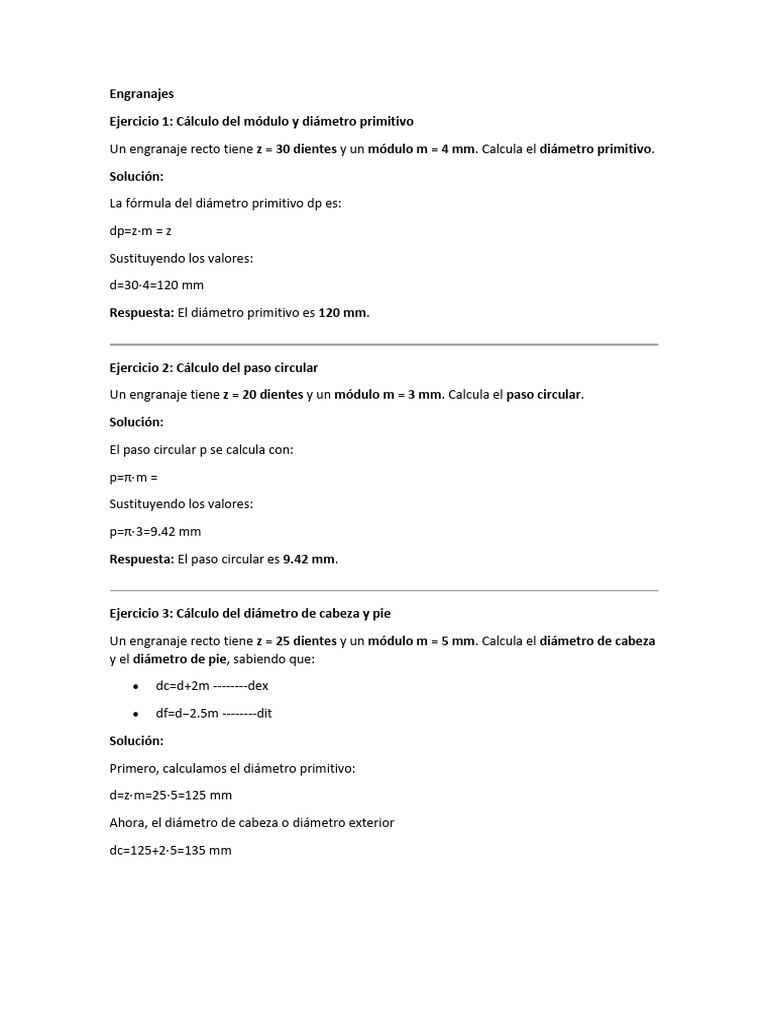 Engranajes Pdf Engranaje