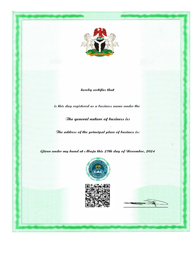 Certificate - Jolly Livestock Management | PDF