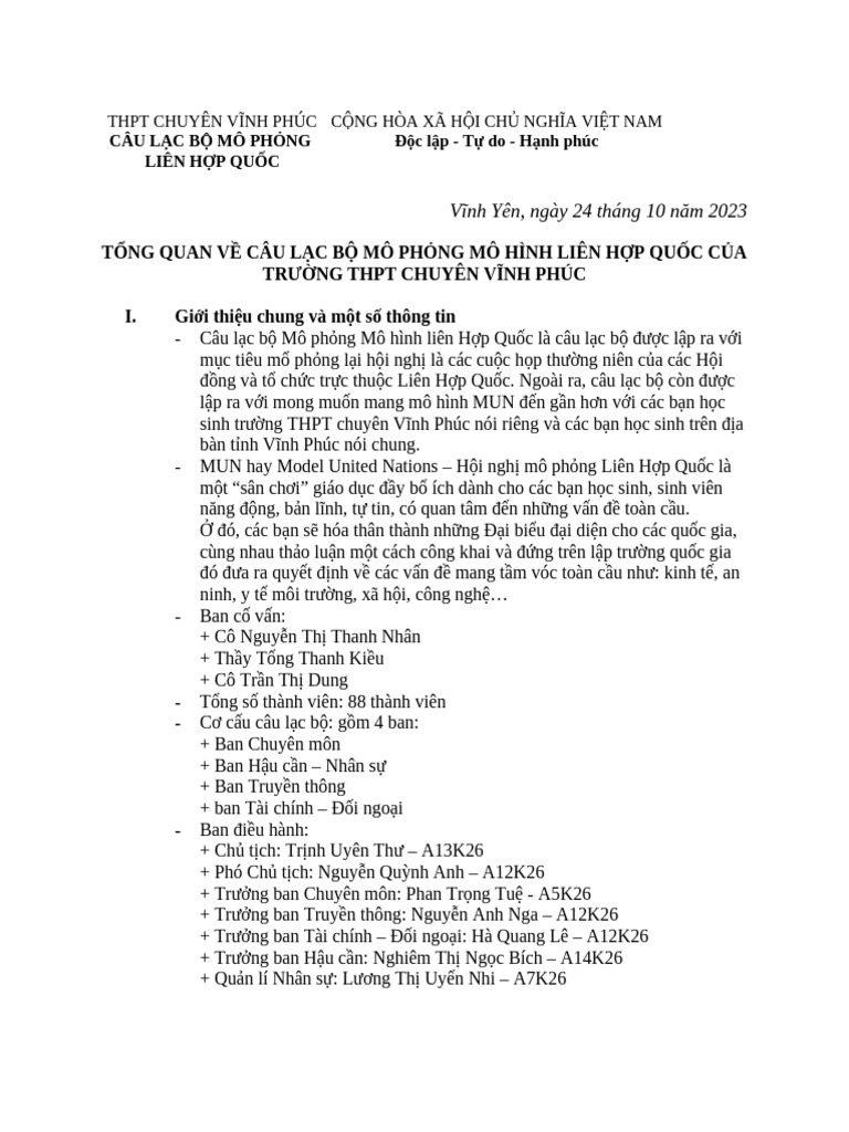 CHUYÊN VĨNH PHÚC - CMUNC | PDF