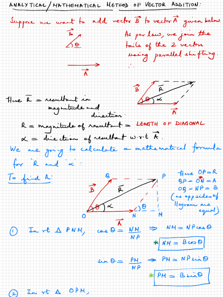 Resultant Vector Calculation Guide | PDF | Mathematics | Geometry