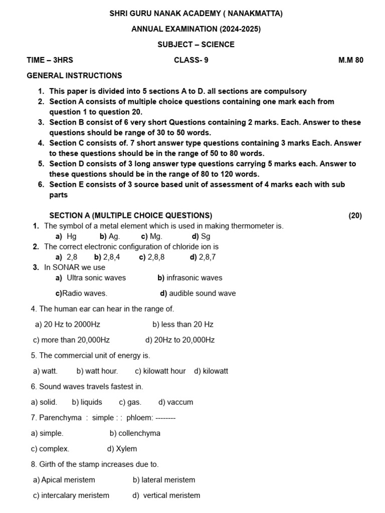 Class 9 Science | PDF | Ion | Tissue (Biology)