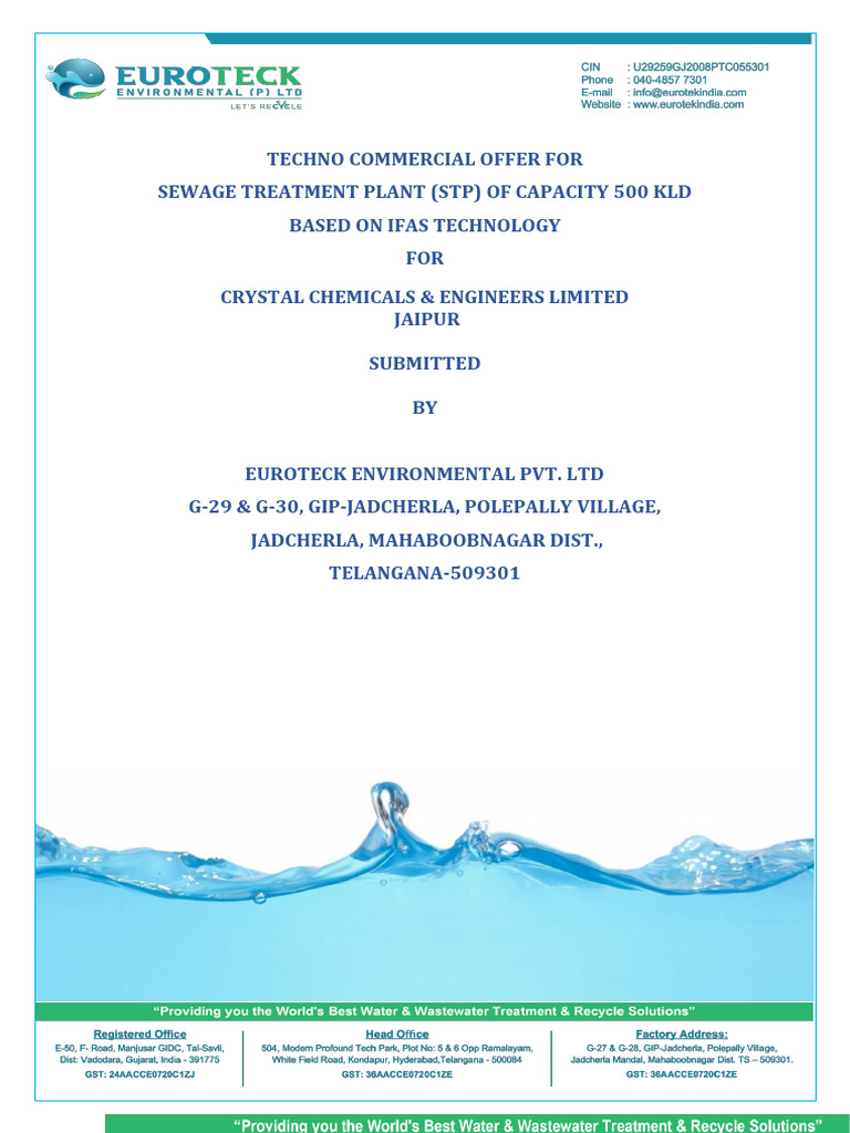 STP Offer for Crystal Chemicals | PDF | Sewage Treatment | Chemistry