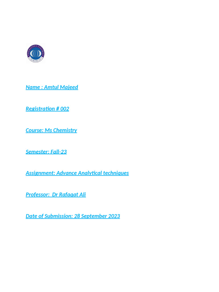 Assignment#01 - Amtul Majeed | PDF | Analog To Digital Converter | Diode
