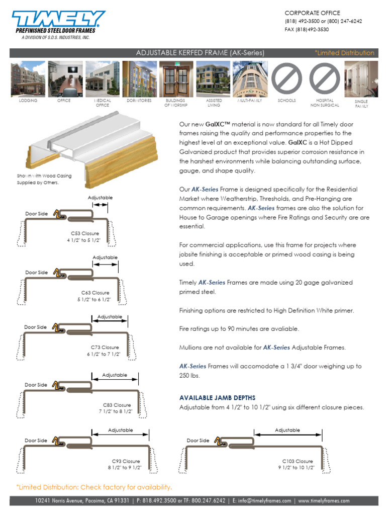 Adjustable Kerfed General Info | PDF | Building Materials | Materials