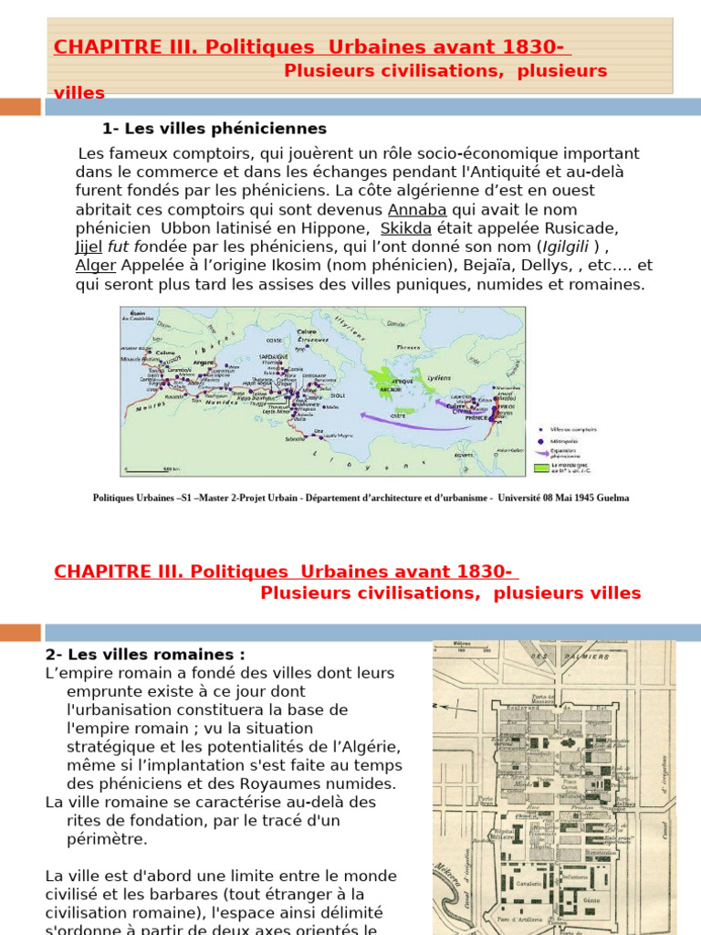 Cours Politiques Urb.e3 | PDF | Urbanisme | Algérie