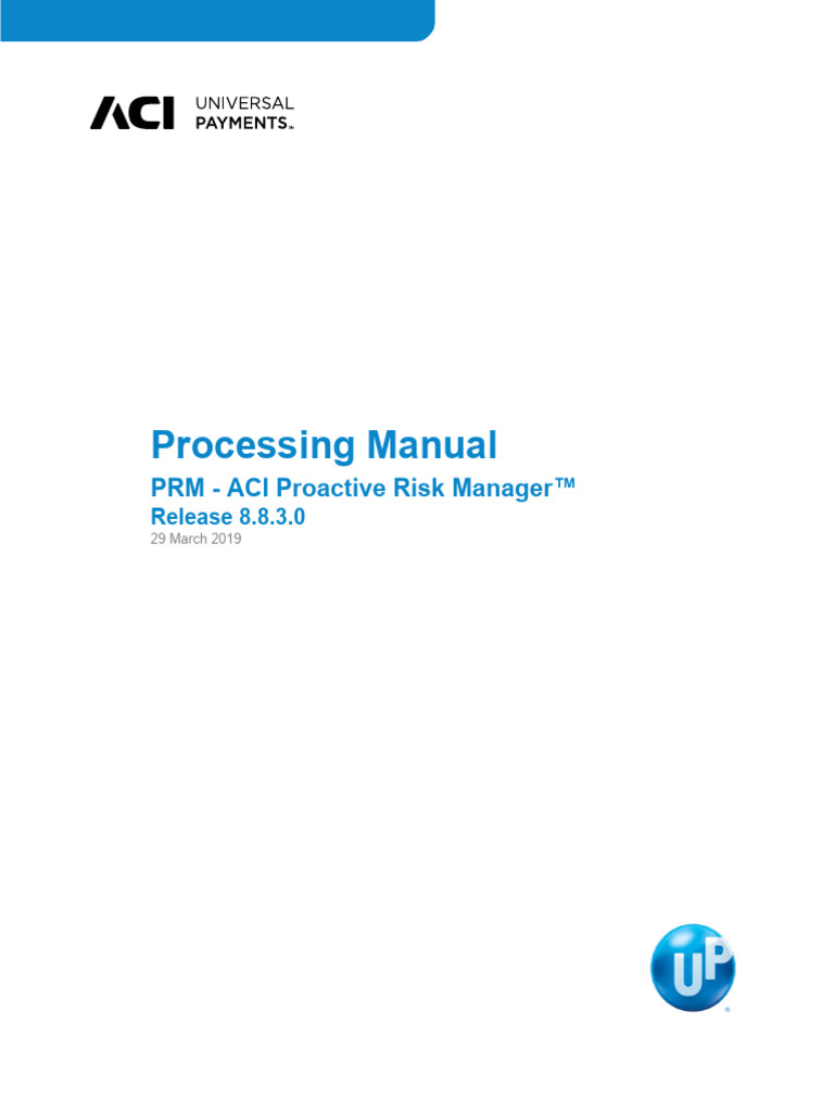 PRM 8.8.3.0 - Processing Manual | PDF | Machine Learning | Databases