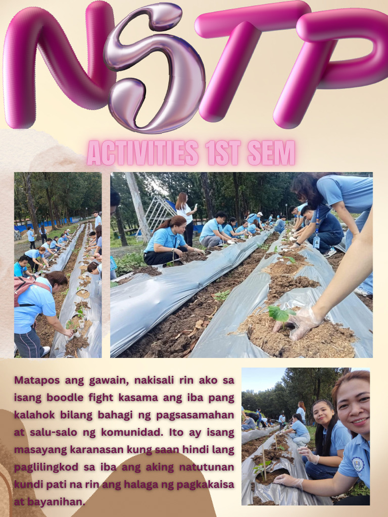 Nstp Activities 1st Sem (1) | PDF