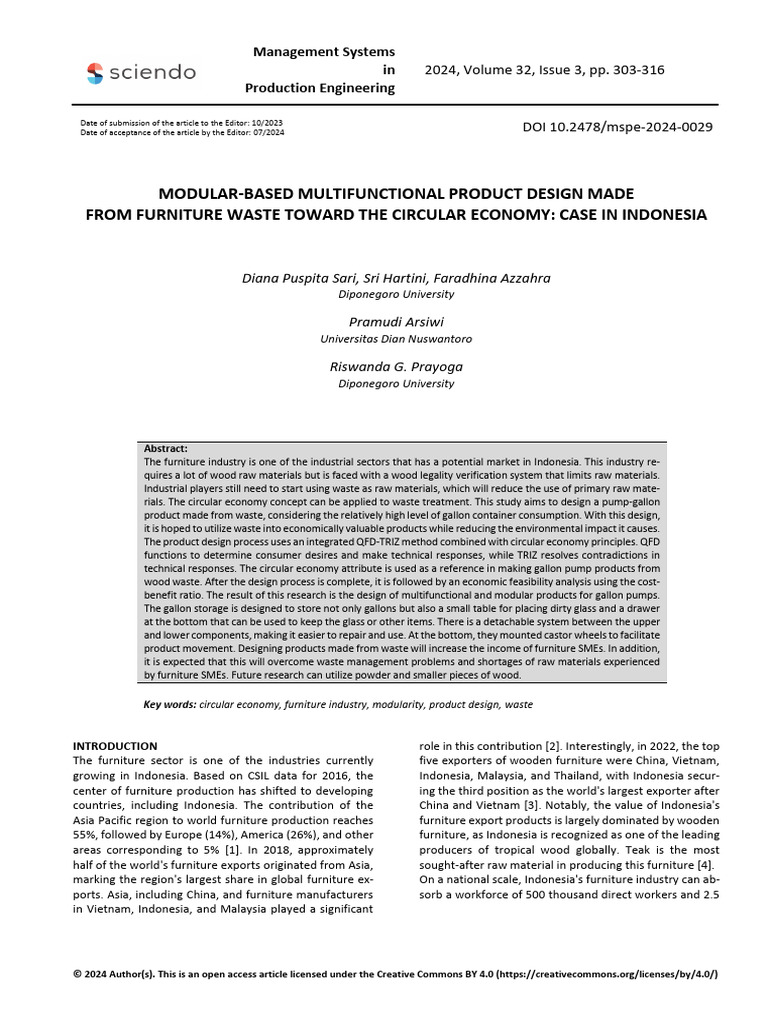 Modular Product Design from Furniture Waste | PDF