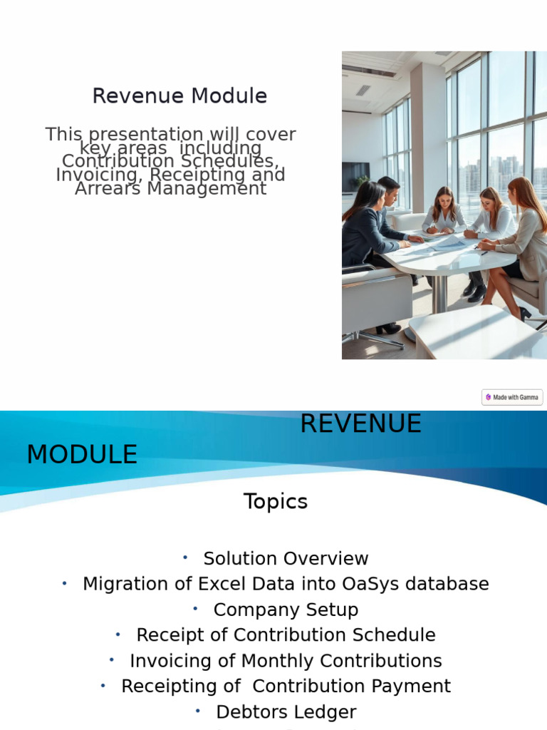 OaSys PMS Training - Revenue Module | PDF | Receipt | Revenue