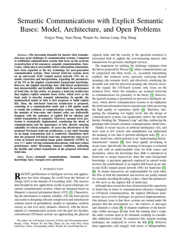 Semantic Communications With Explicit Semantic Bases Model, Architecture, and Open Problems ...