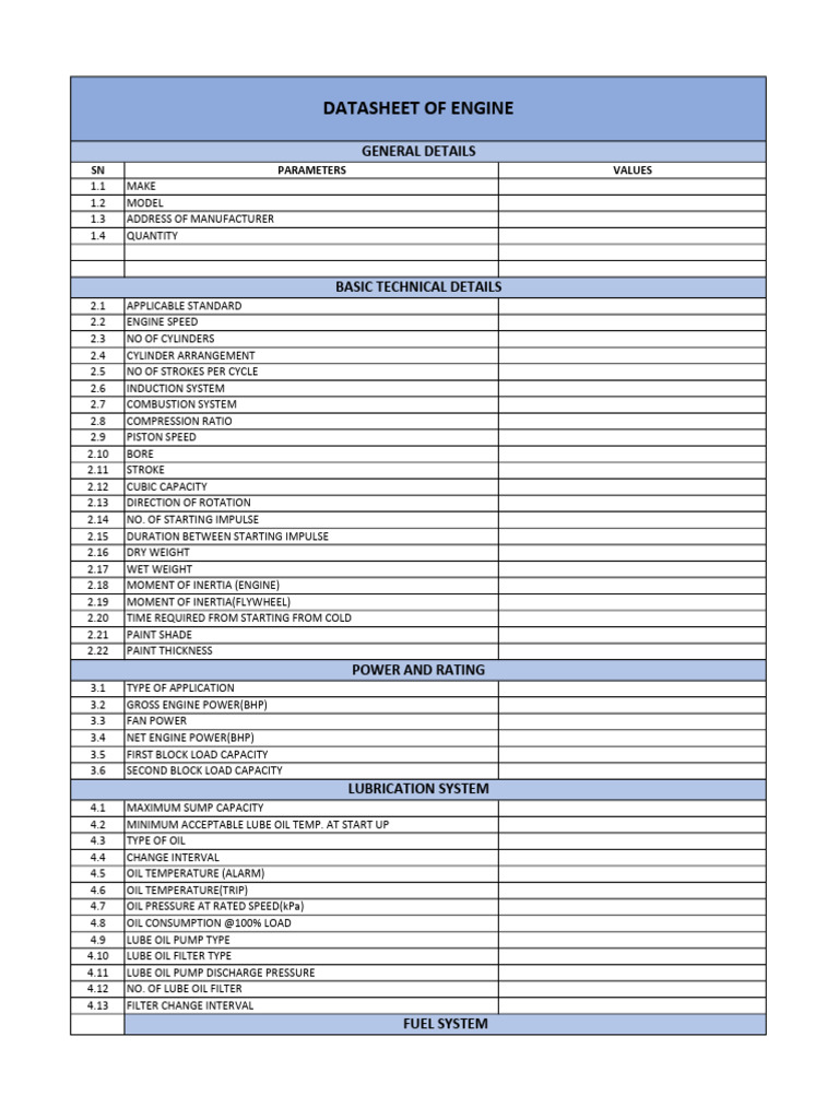 DATASHEET OF ENGINE DG SET AND ACCESSORIES | PDF | Engines | Turbocharger