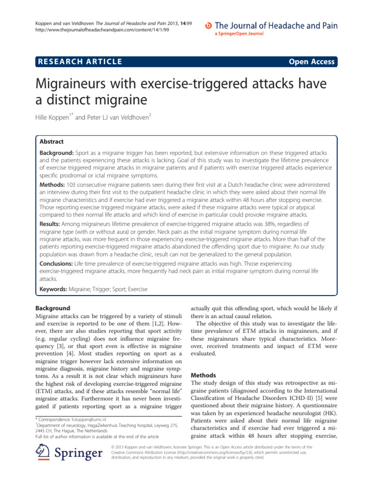 1129-2377-14-99 | PDF | Migraine | Headache
