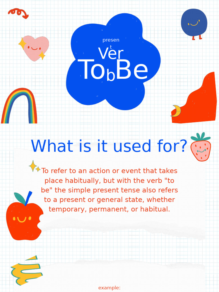 Colorful Fun Illustrative Verb To Be Grammar Presentation EFL Resource ...