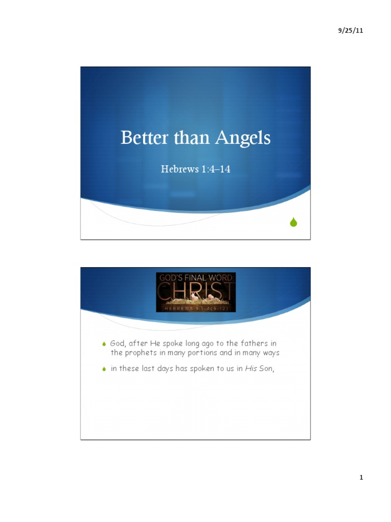 02 Hebrews 1 4-14 Handout | PDF