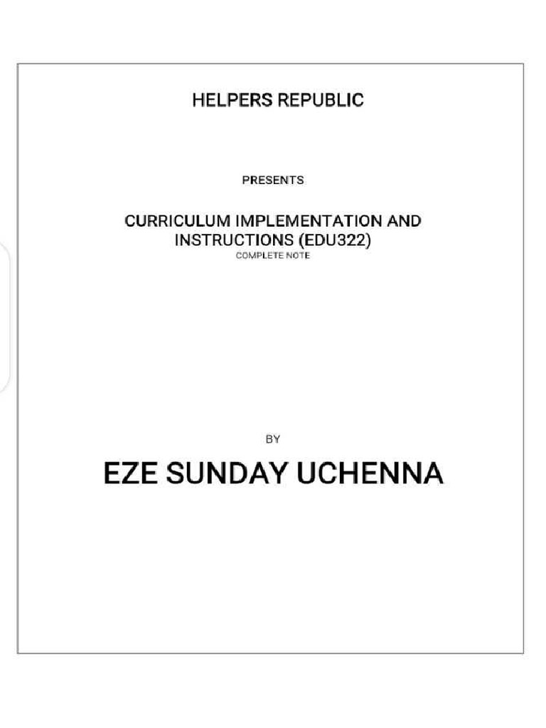 Edu322 by Eze Sunday-3 | PDF