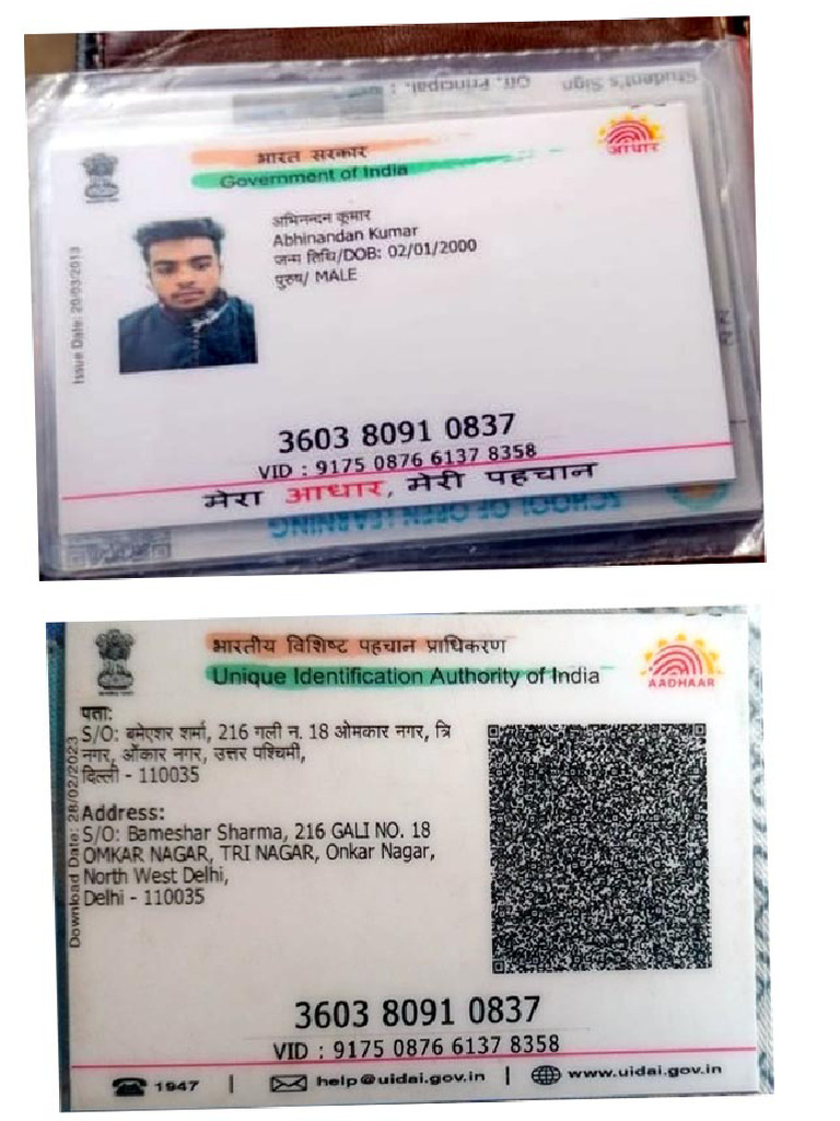 Abhinandan Aadhar | PDF