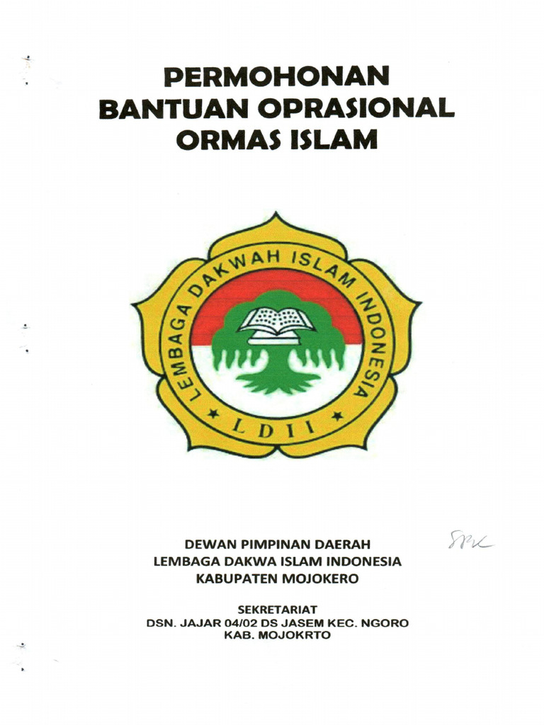 2024 Proposal Bantuan Operasional Ormas Islam - LDII | PDF