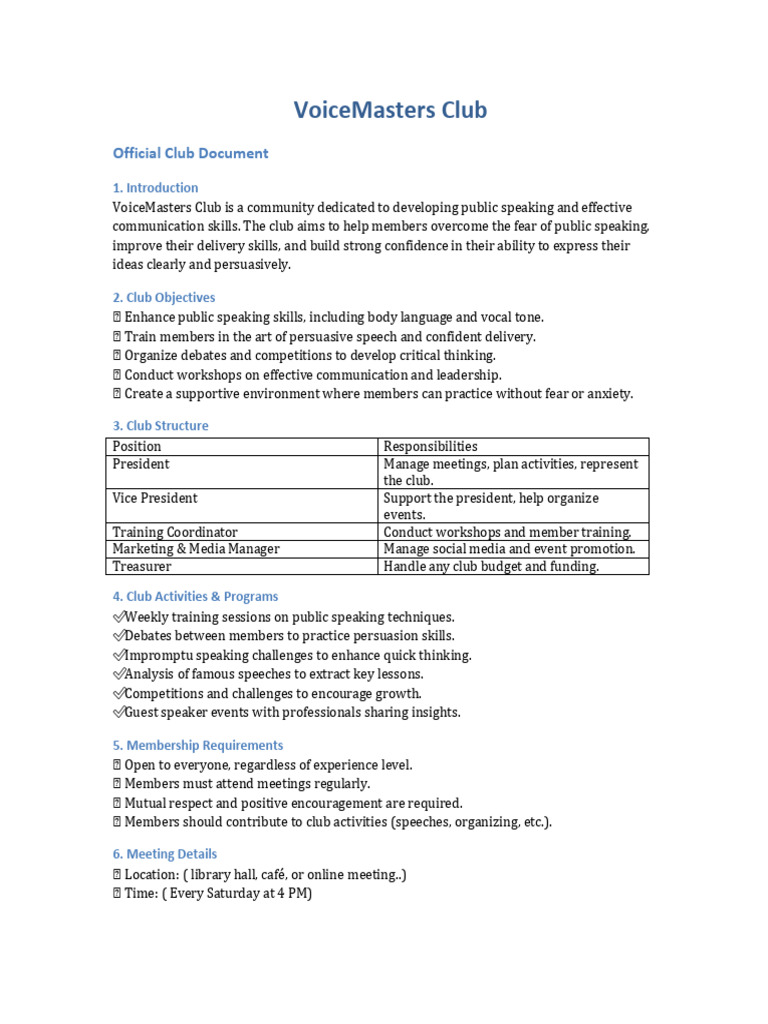 Voice Masters | PDF | Public Speaking | Learning