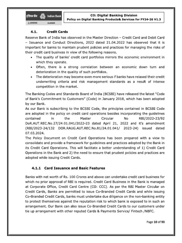 Credit Card Policy | PDF