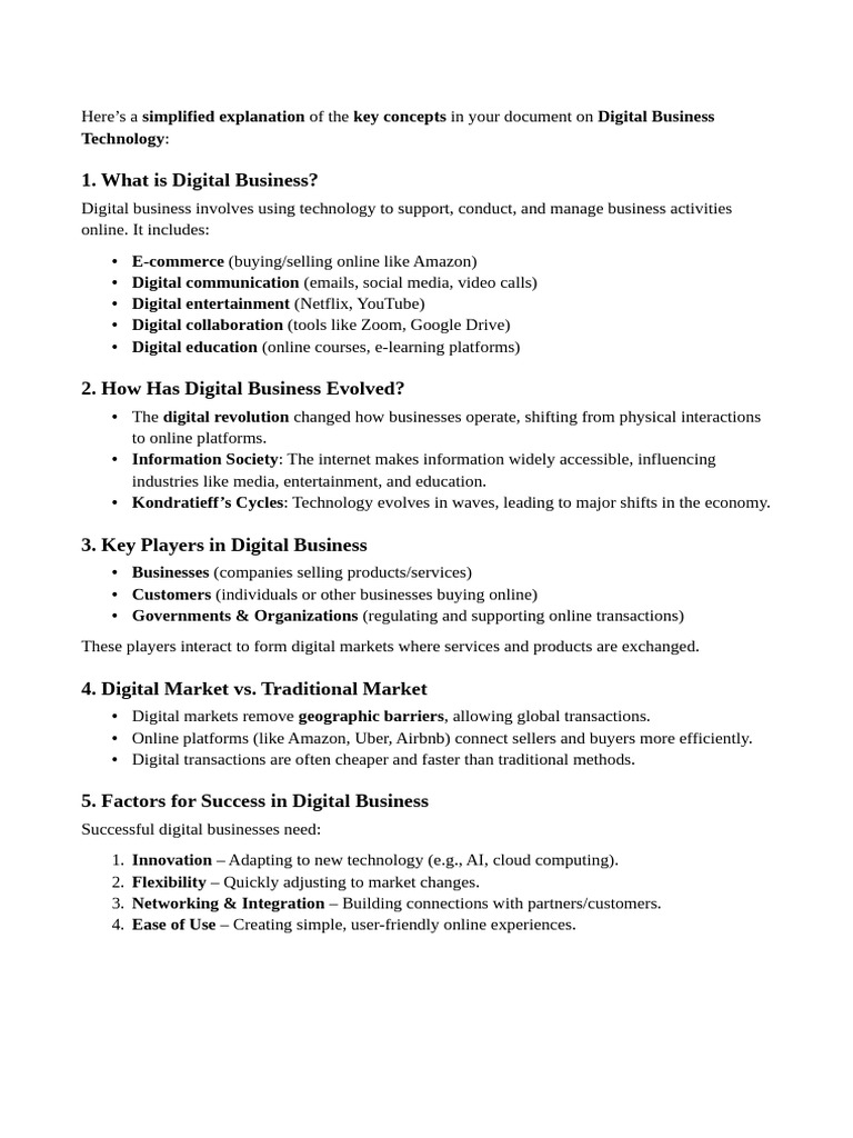 Digital Business Tech. Summary | PDF | Usability | Artificial Intelligence