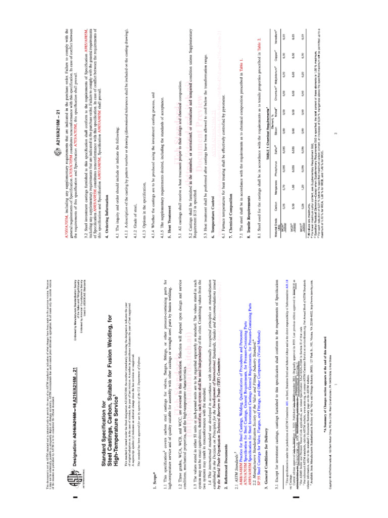 Astm-A216-A216m-21 F3 | PDF