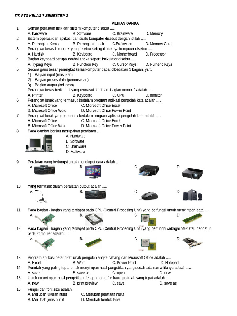 Tik Kelas 7 Semester 2 PTS | PDF