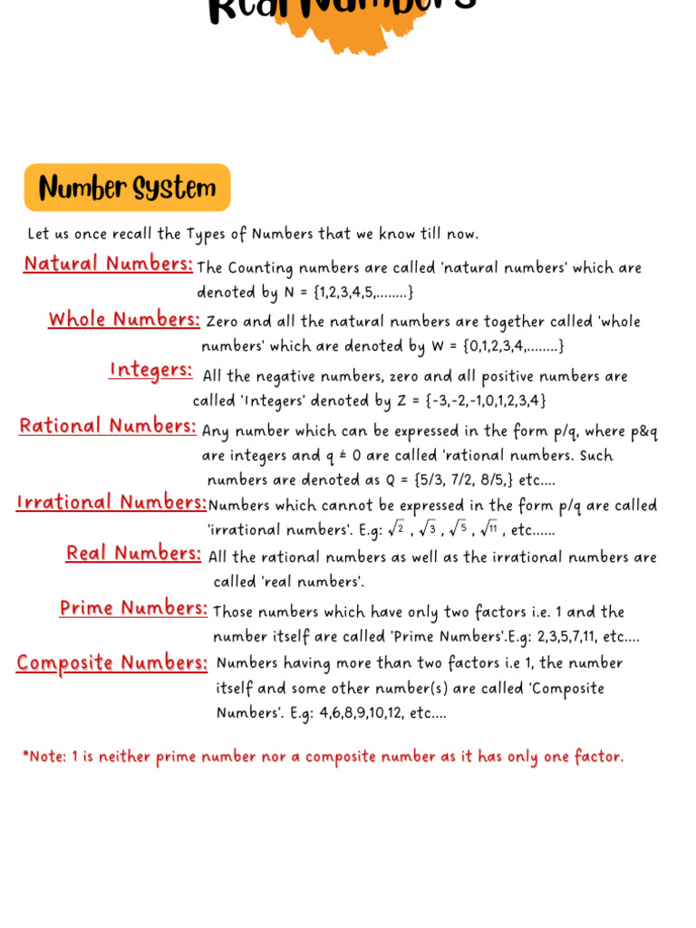 Basic concepts of Real number | PDF | Numbers | Factorization