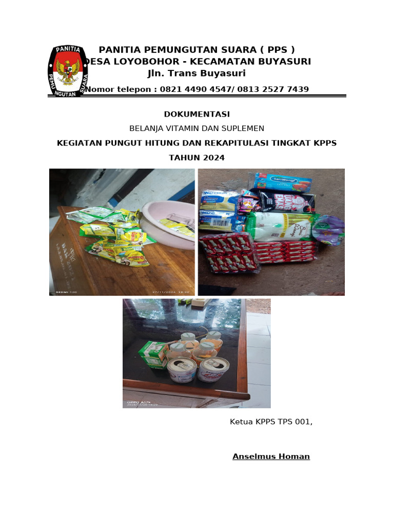 DOKUMENTASI SUPLEMEN | PDF