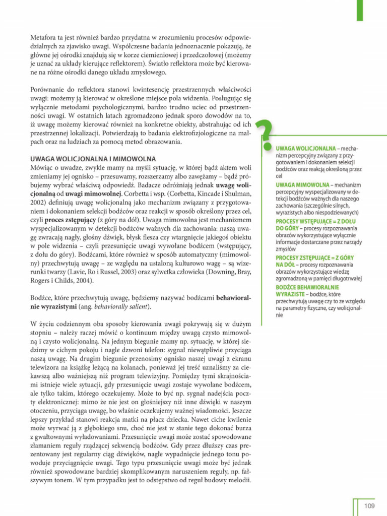 Jaskowski Uwaga Wolicjonalna Mimowolna | PDF