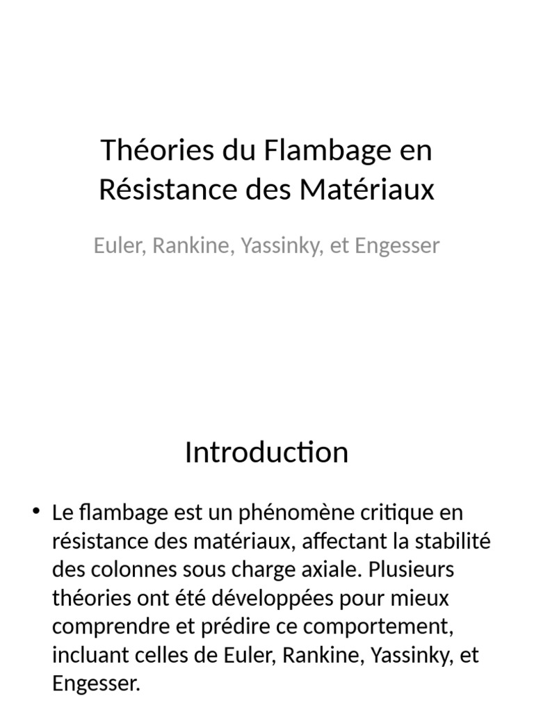 Théories Du Flambage | PDF