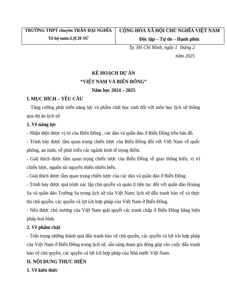 Ke Hoach Du An Khôi 11 | PDF