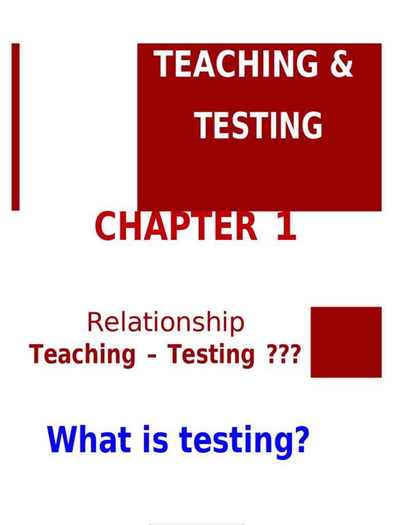 Teaching and Testing: Evaluation Methods | PDF | Educational Assessment ...