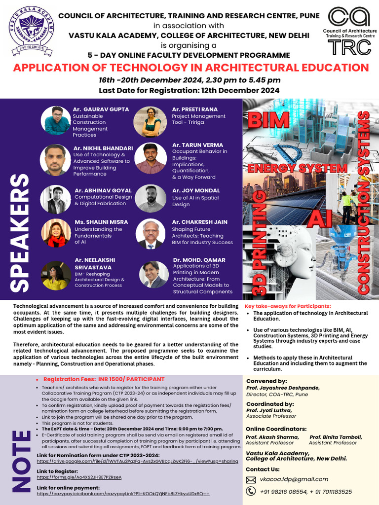 Poster - TTP Application of Technology in Architectural Education-1 | PDF