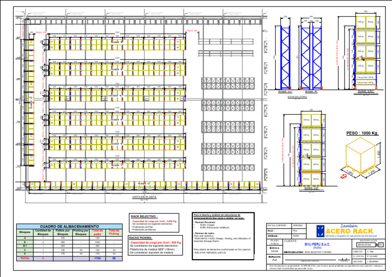 Diseño de Estructuras de Almacenaje Racks | PDF | Bienes manufacturados