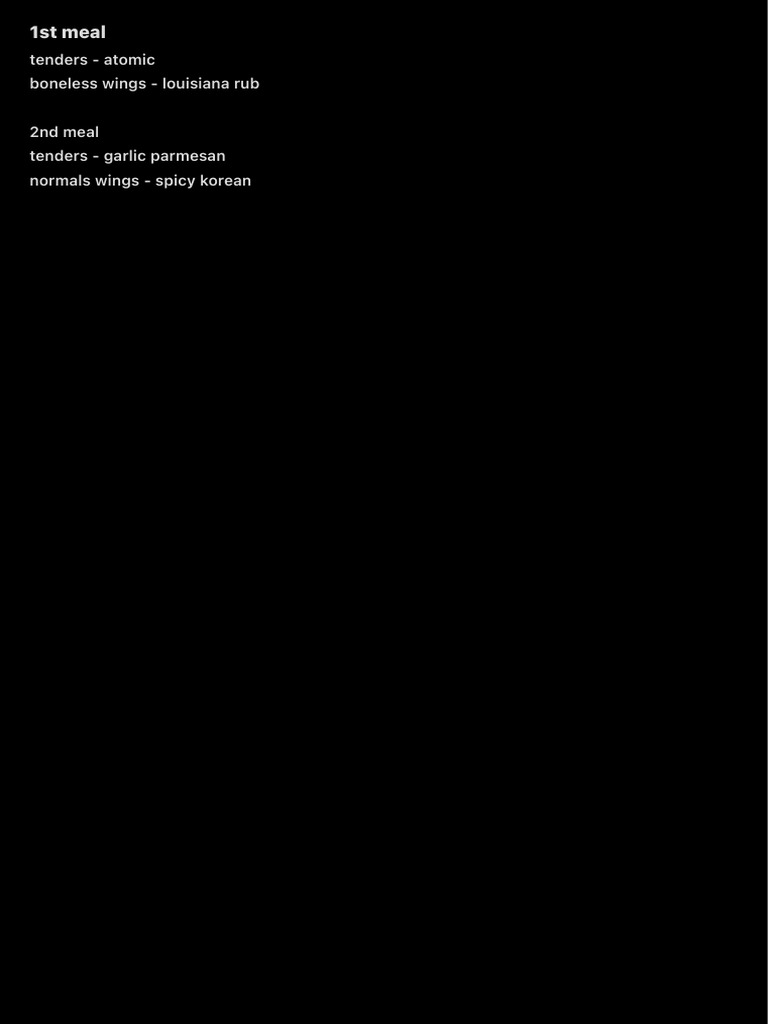 1st Meal | PDF