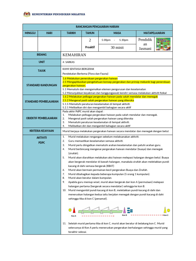 RPH Bertema PJ Tahun 2 | PDF