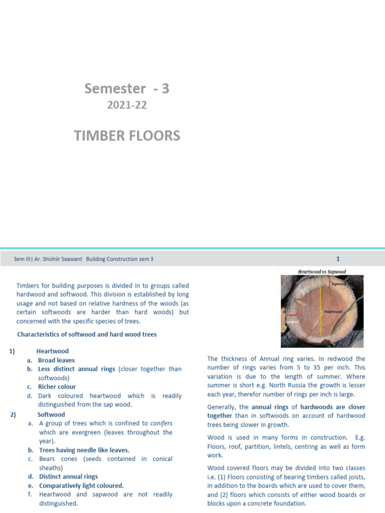 Timber Floor Construction Guide | PDF | Wood | Framing (Construction)