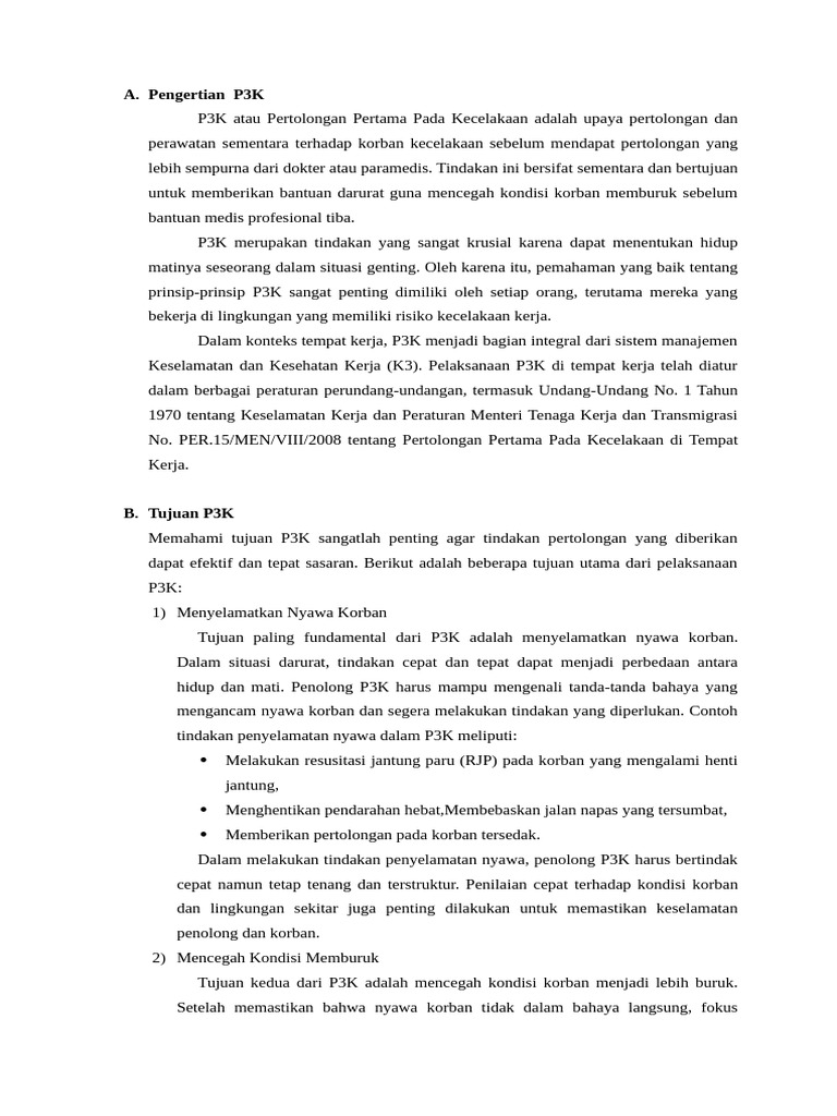 Pengertian P3K | PDF