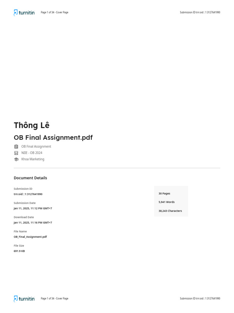 OB_Final_Assignment | PDF | Citation | Writing