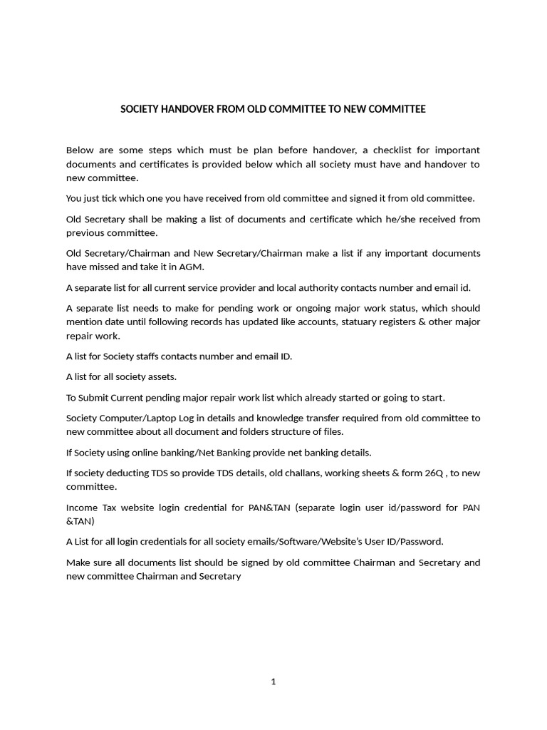 Society Handover Take Over | PDF | Login | User (Computing)