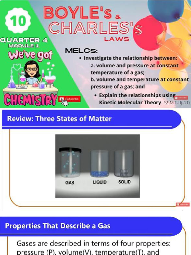 Boyle Charles Law | PDF